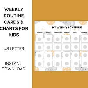 Printable Daily Routine Cards for Kids Toddler Visual Schedule and ...