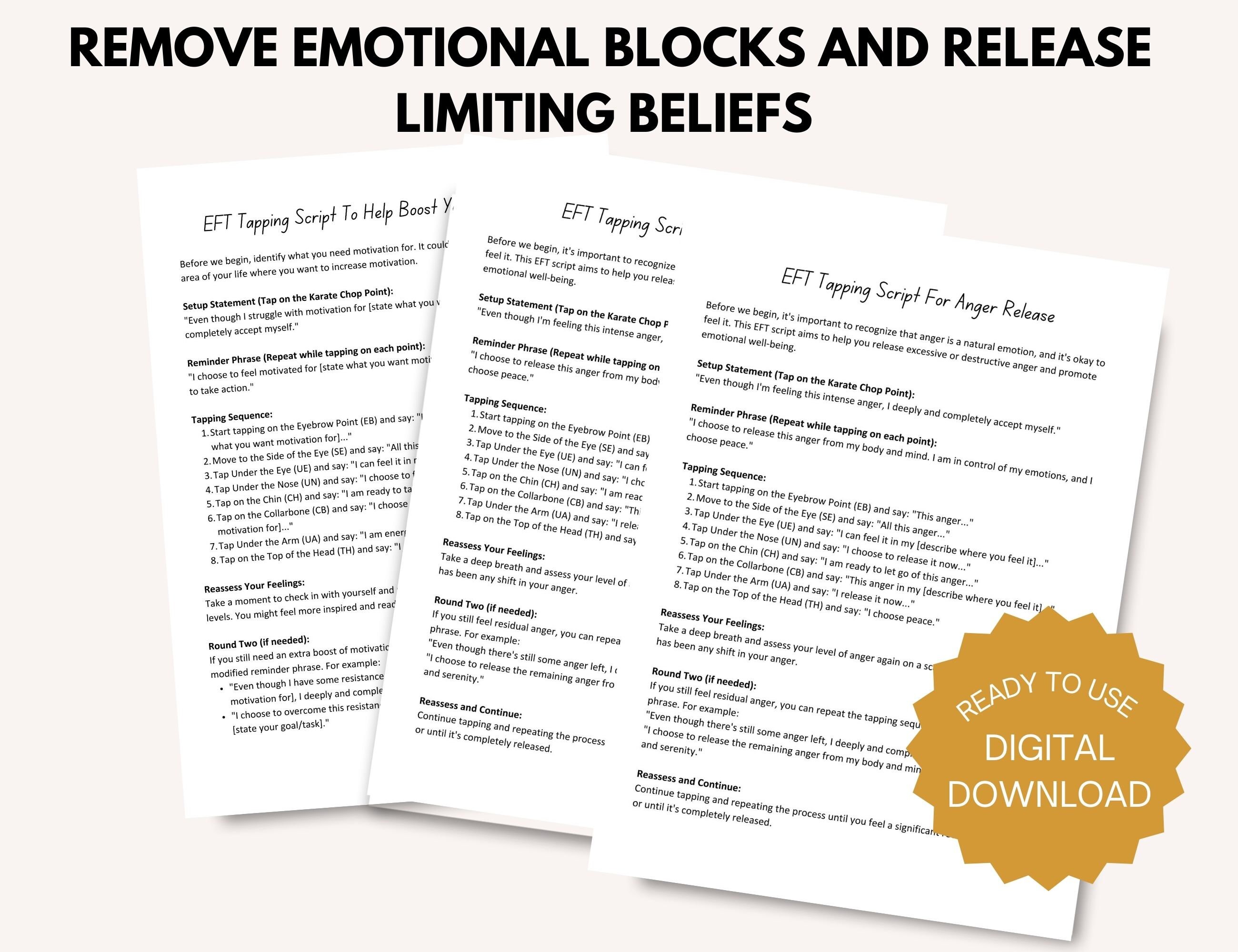 EFT Tapping Script, EFT Guide to Release From Limiting Beliefs ...
