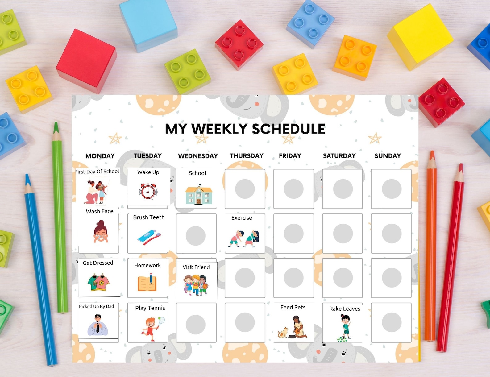 Printable Daily Routine Cards for Kids Toddler Visual Schedule and ...