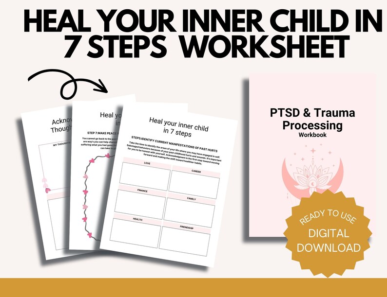 Trauma Worksheets Adult MEGA Bundle, PTSD Workbook, CBT for Teens ...