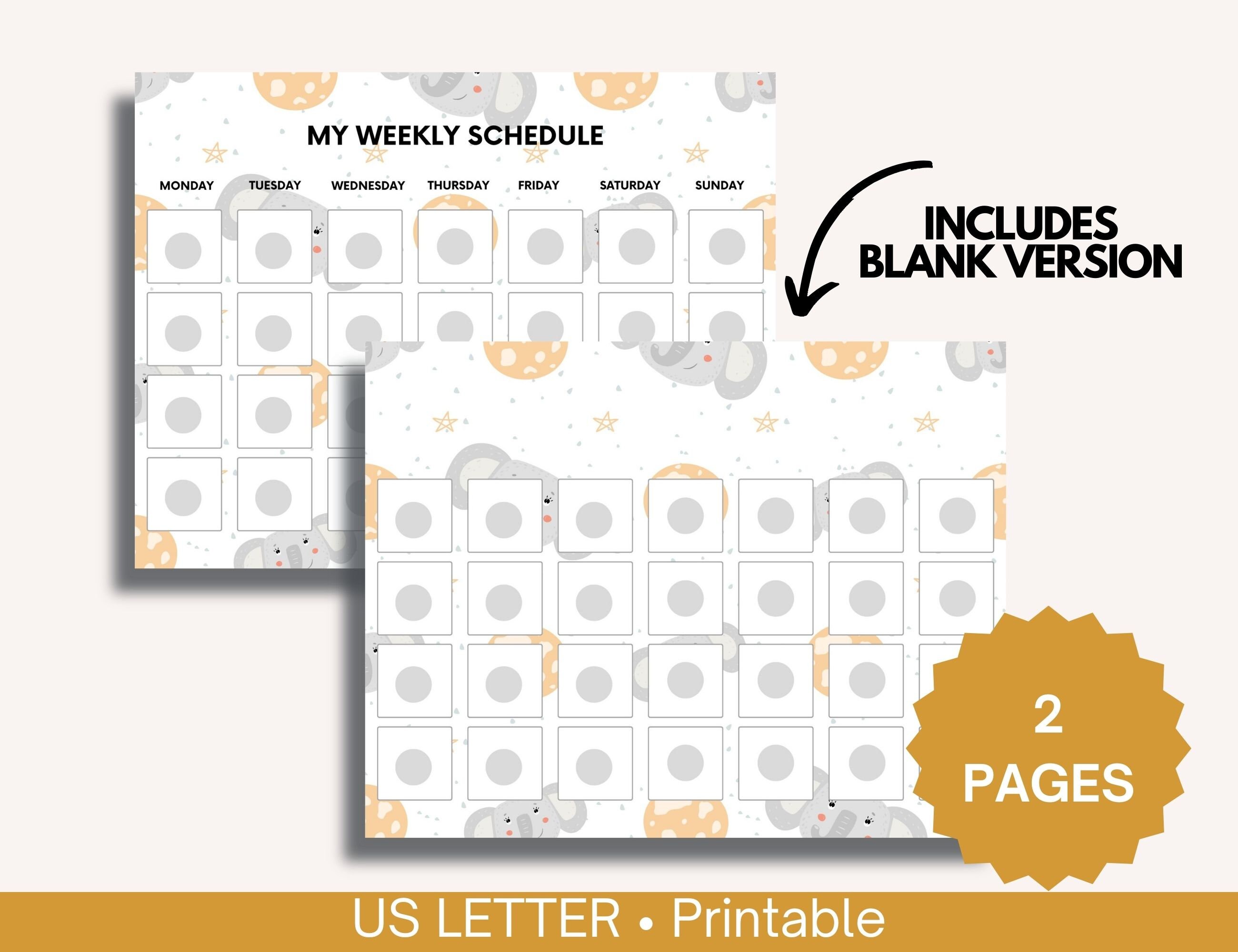 Printable Daily Routine Cards for Kids Toddler Visual Schedule and ...