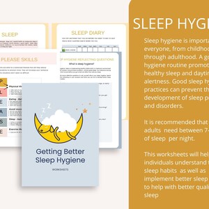 Sleep Hygiene Worksheets, Sleep Journal, Sleep Habits, Nightmare ...