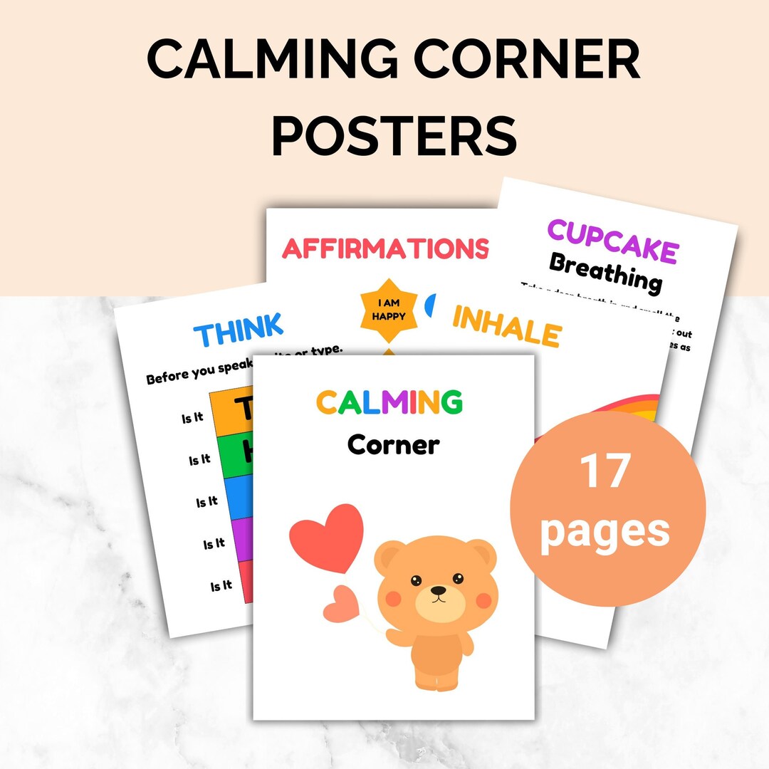 Calming Corner Posters for Kids Mindfulness Activities Printable ...