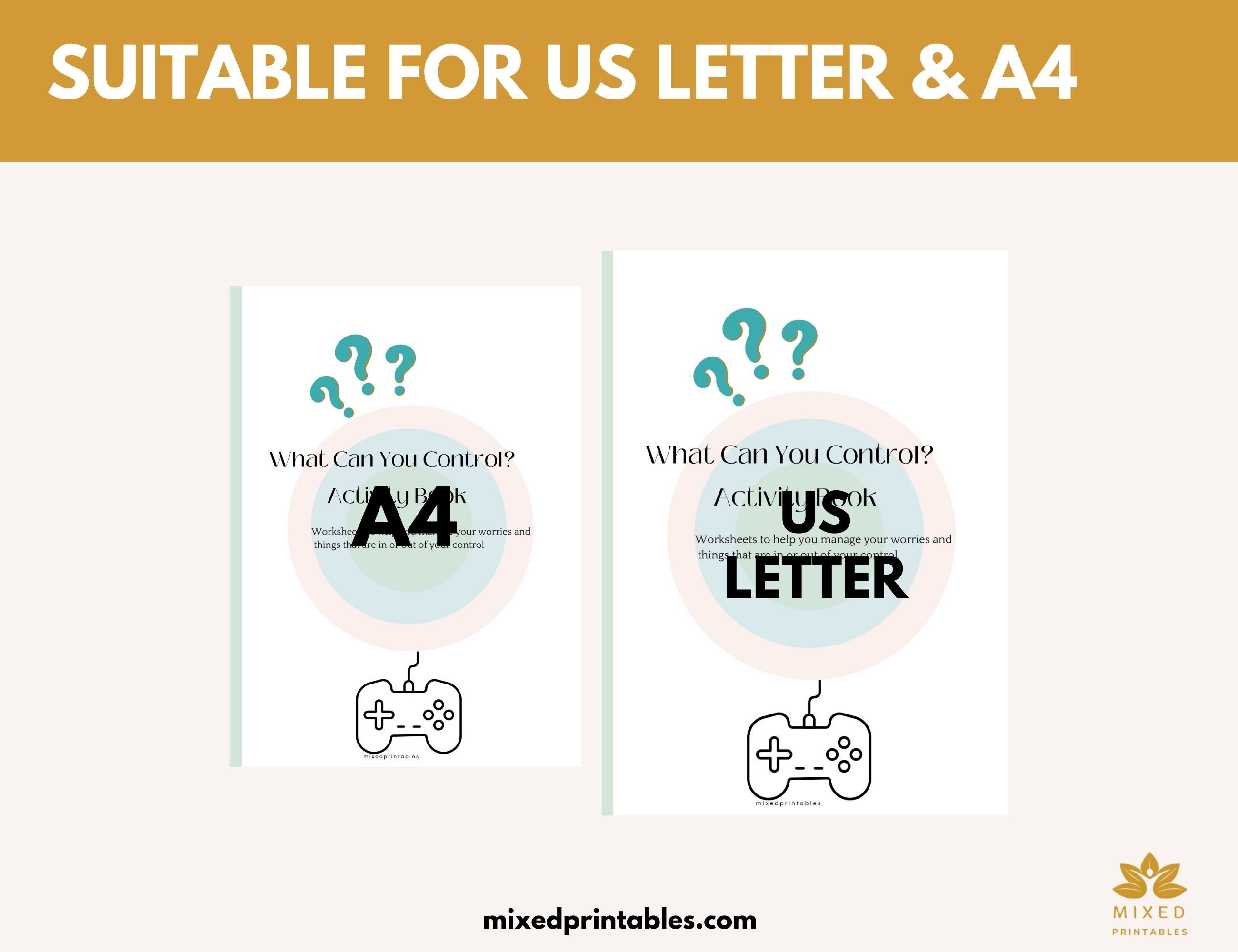 The Circle of Control and Influence Worksheets and Psychoeducation Tool ...