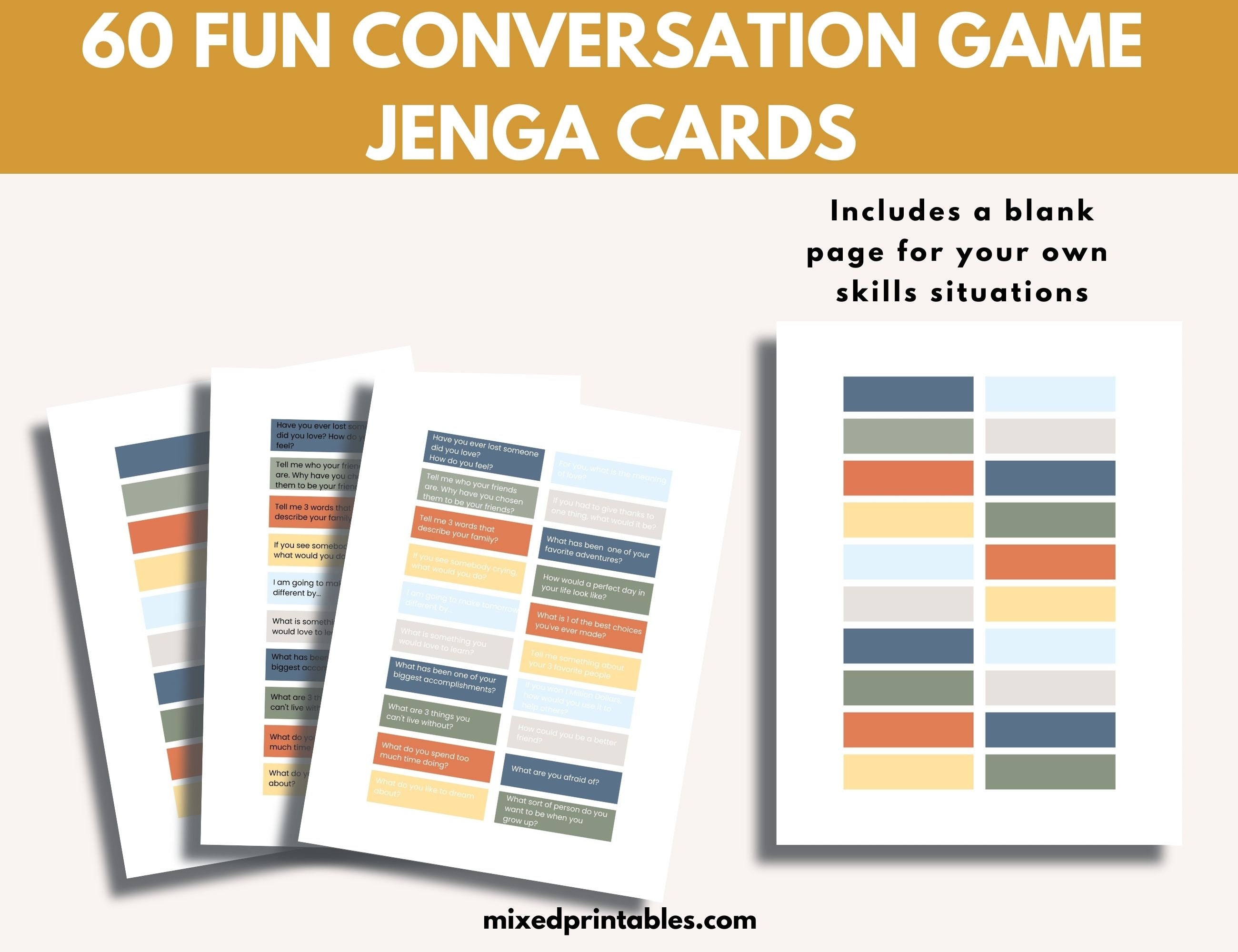 Jenga Conversation Starter Cards, Social Anxiety, Social Psychology ...