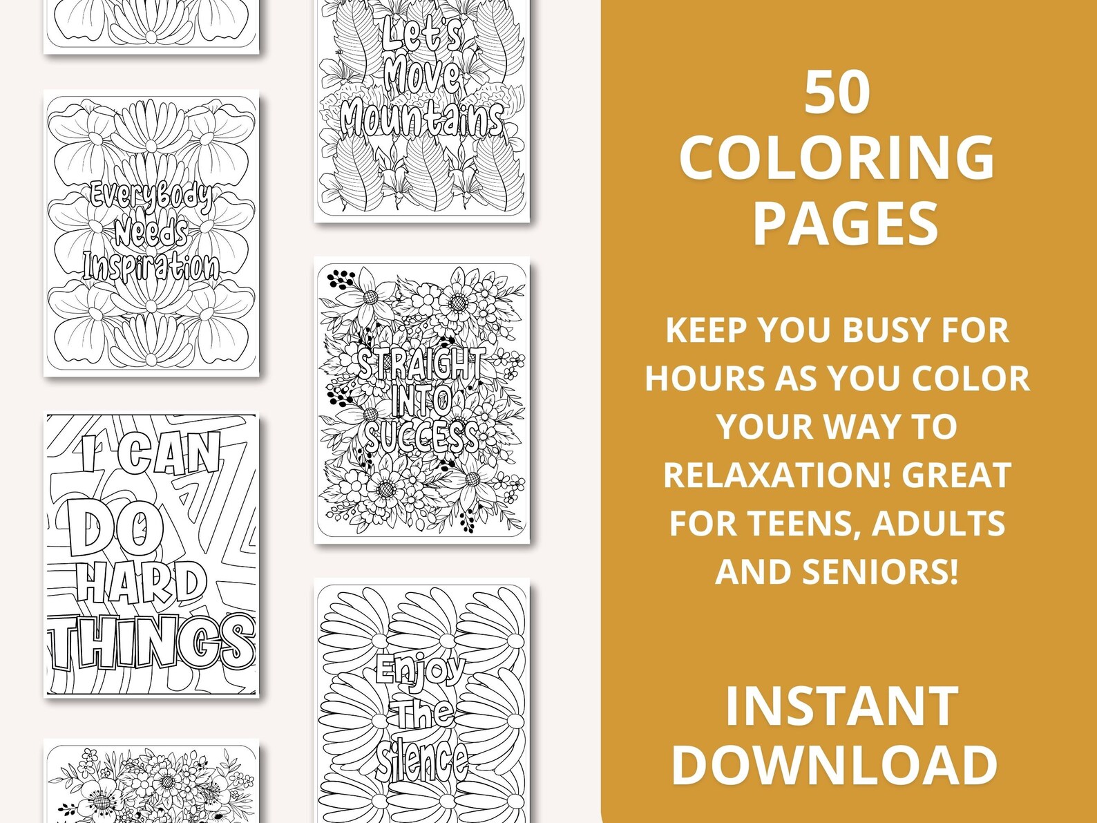 Printable Growth Mindset Coloring Pages Inspirational, Motivational ...