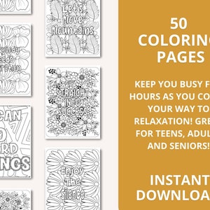 Printable Growth Mindset Coloring Pages Inspirational, Motivational ...