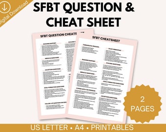 Solution Focused Therapy Questions Cheat Sheet Therapy - Etsy