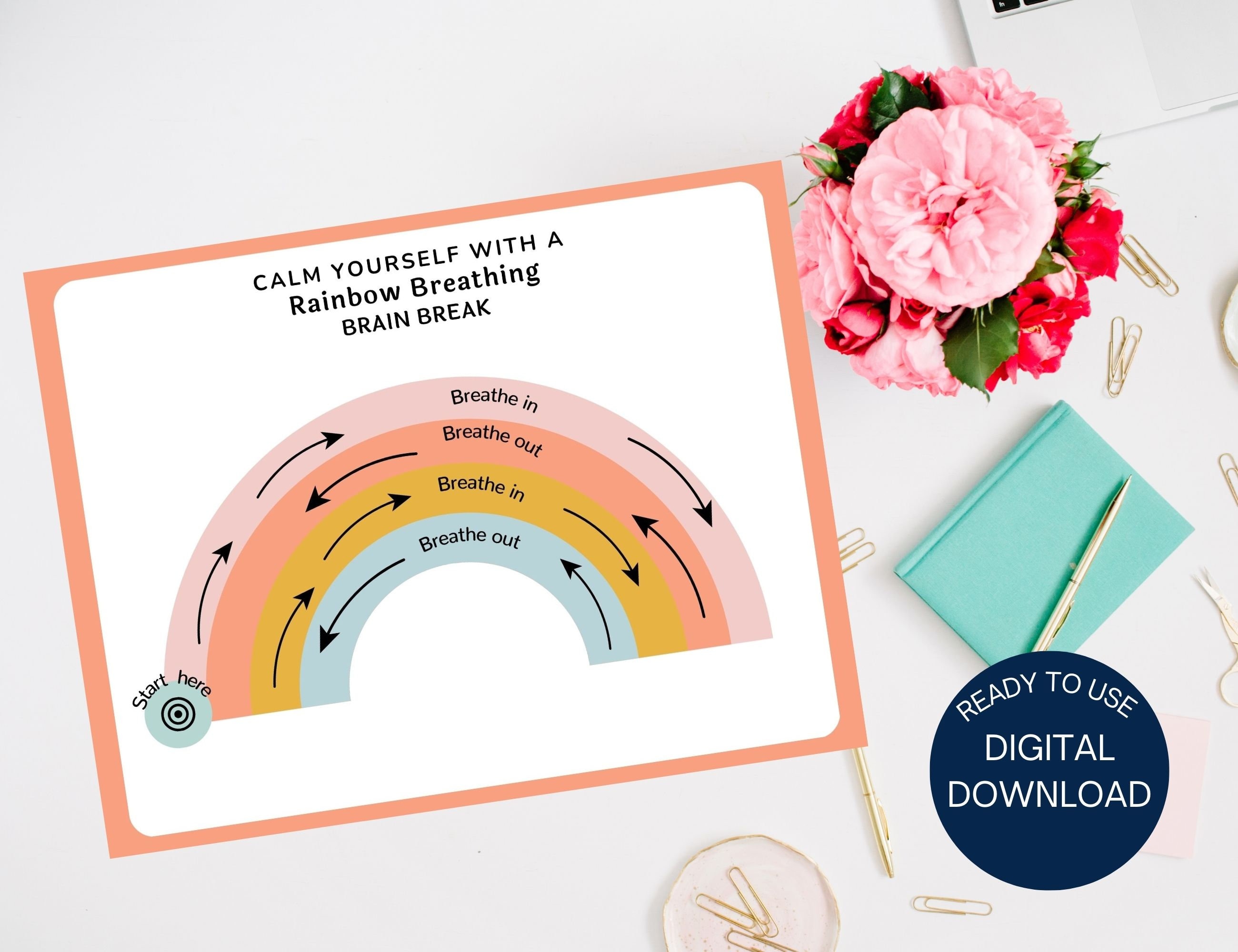 Mindfulness Breathing Exercises Activities for Kids Breathing - Etsy