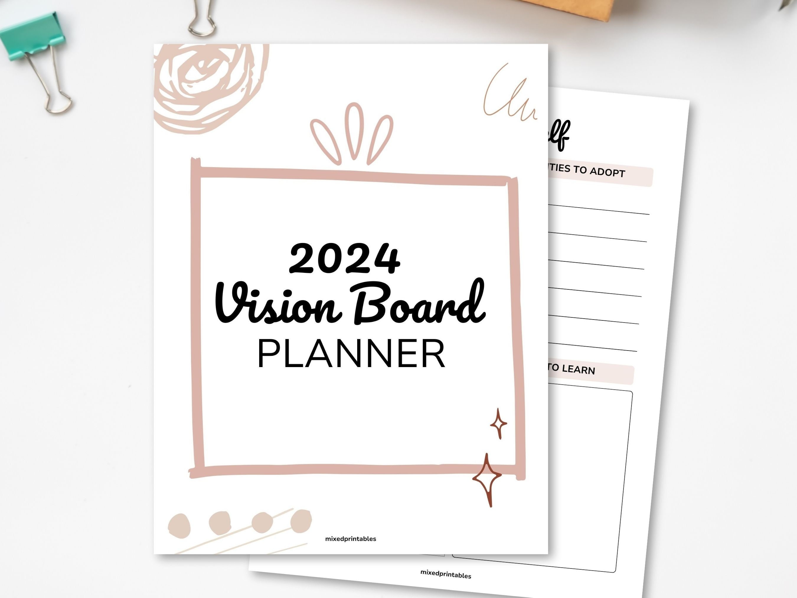 2024 Vision Board Planner Vision Board Journal 2024 Vision - Etsy