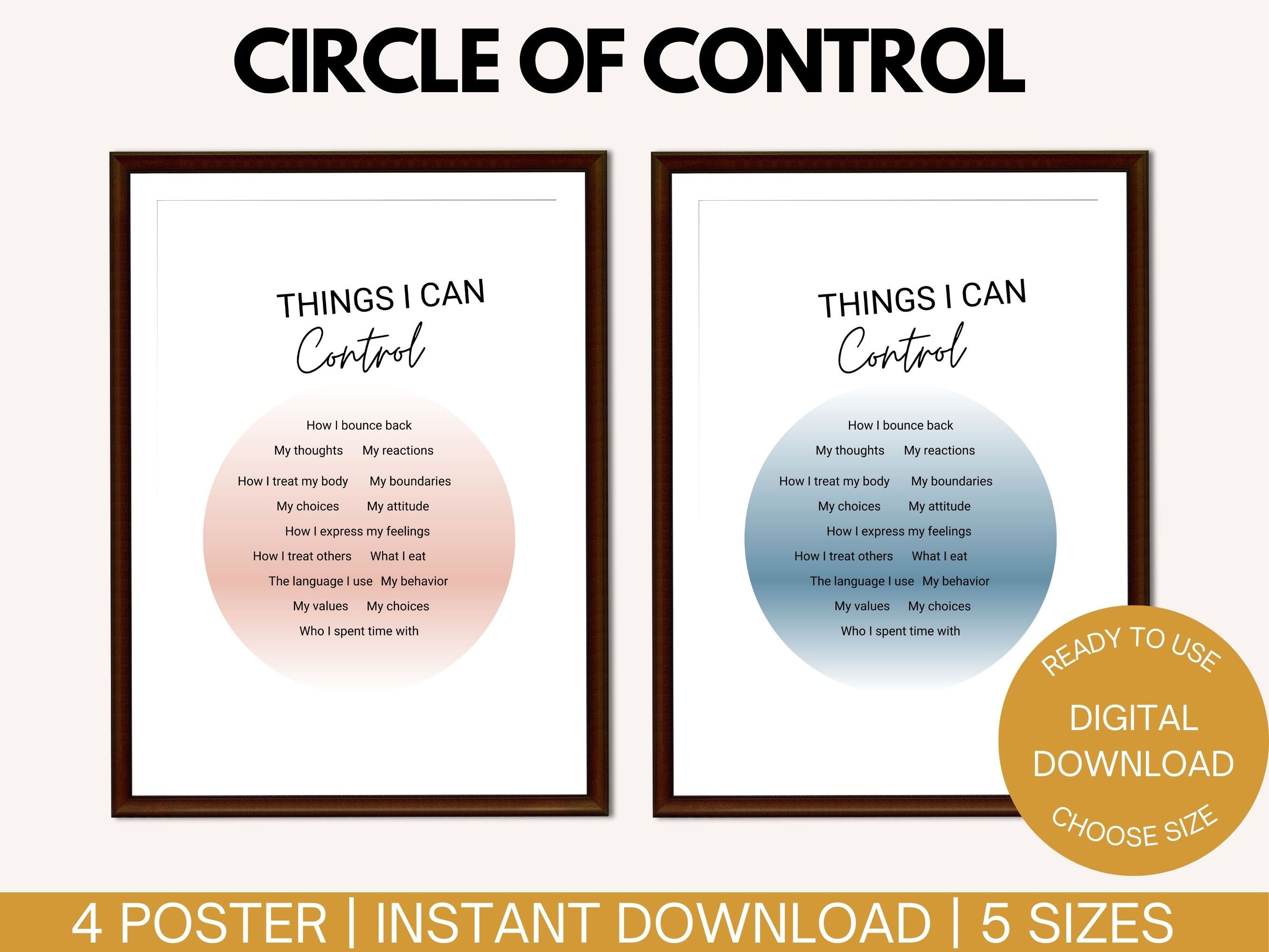 What I Can and Cannot Control Poster Therapy Office Decor - Etsy