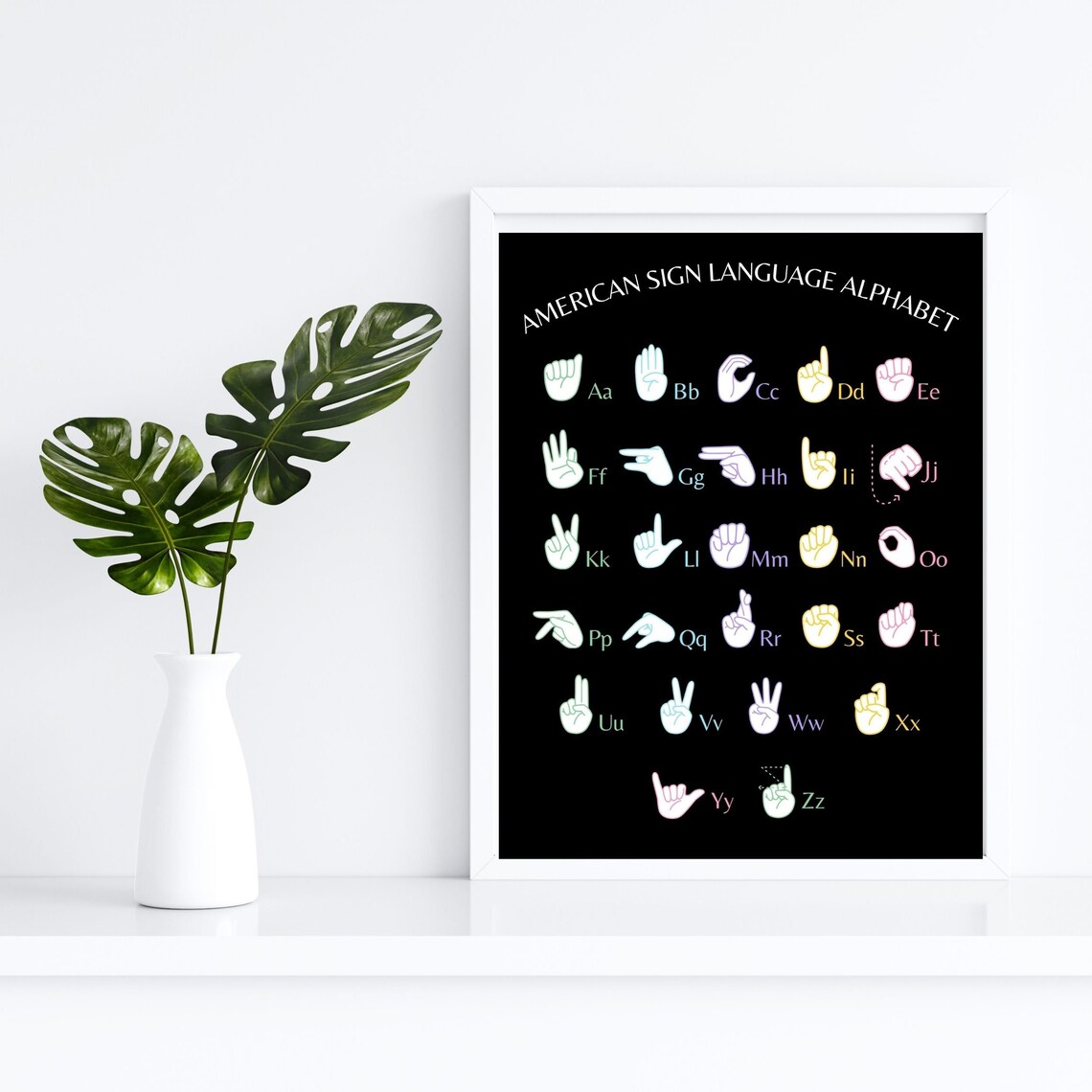 ASL Alphabet Poster, American Sign Language Poster, Printable ASL ...
