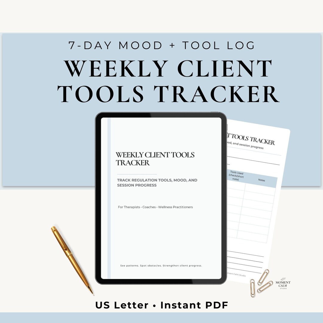 Client Progress Tracker Printable | Weekly Therapy Notes PDF ...