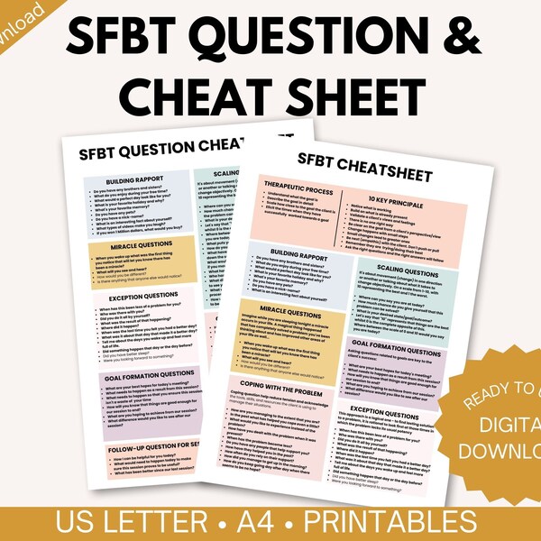 Sfbt Cheatsheet - Etsy Australia