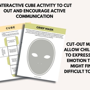 Grief Mental Health Worksheet, Healing Tool for Coping With Loss, Self ...