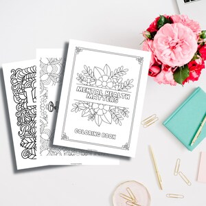 50 Adult and Teens Coloring Pages Mental Health and Relaxation ...