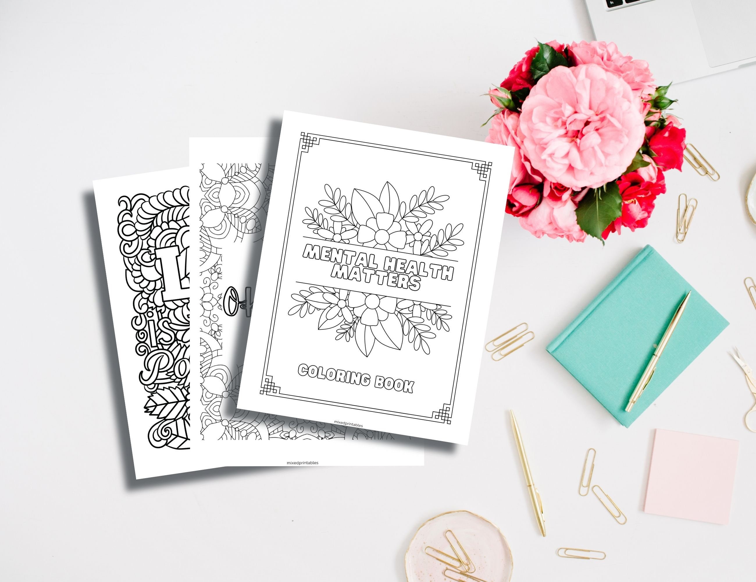 50 Adult Coloring Pages for Mental Health and Relaxation Printable ...