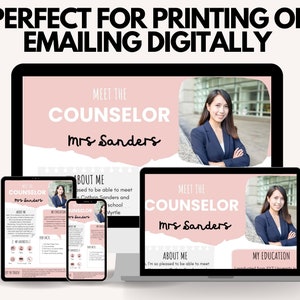 Editable Meet the Counselor Canva Template Instant Download, Meet the ...