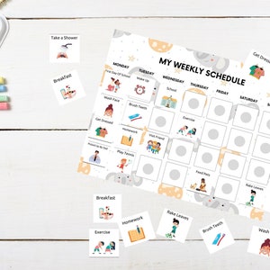 Printable Daily Routine Cards for Kids Toddler Visual Schedule and ...