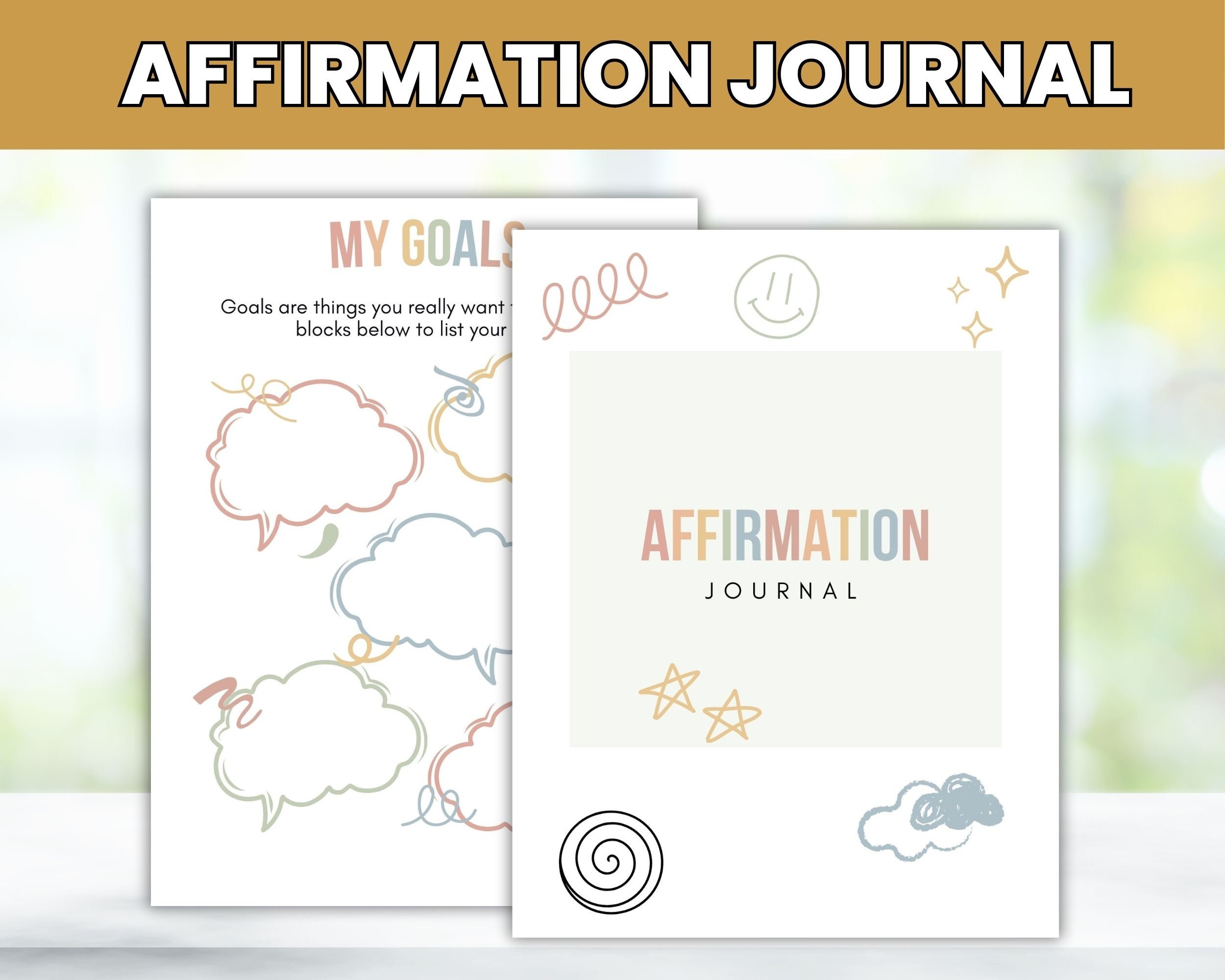 Kids Self-esteem Worksheets Bundle – Printable Affirmation Cards ...