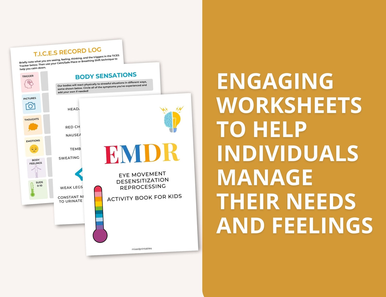 EMDR Workbook for Kids: Trauma Therapy Worksheets (PDF) - Etsy
