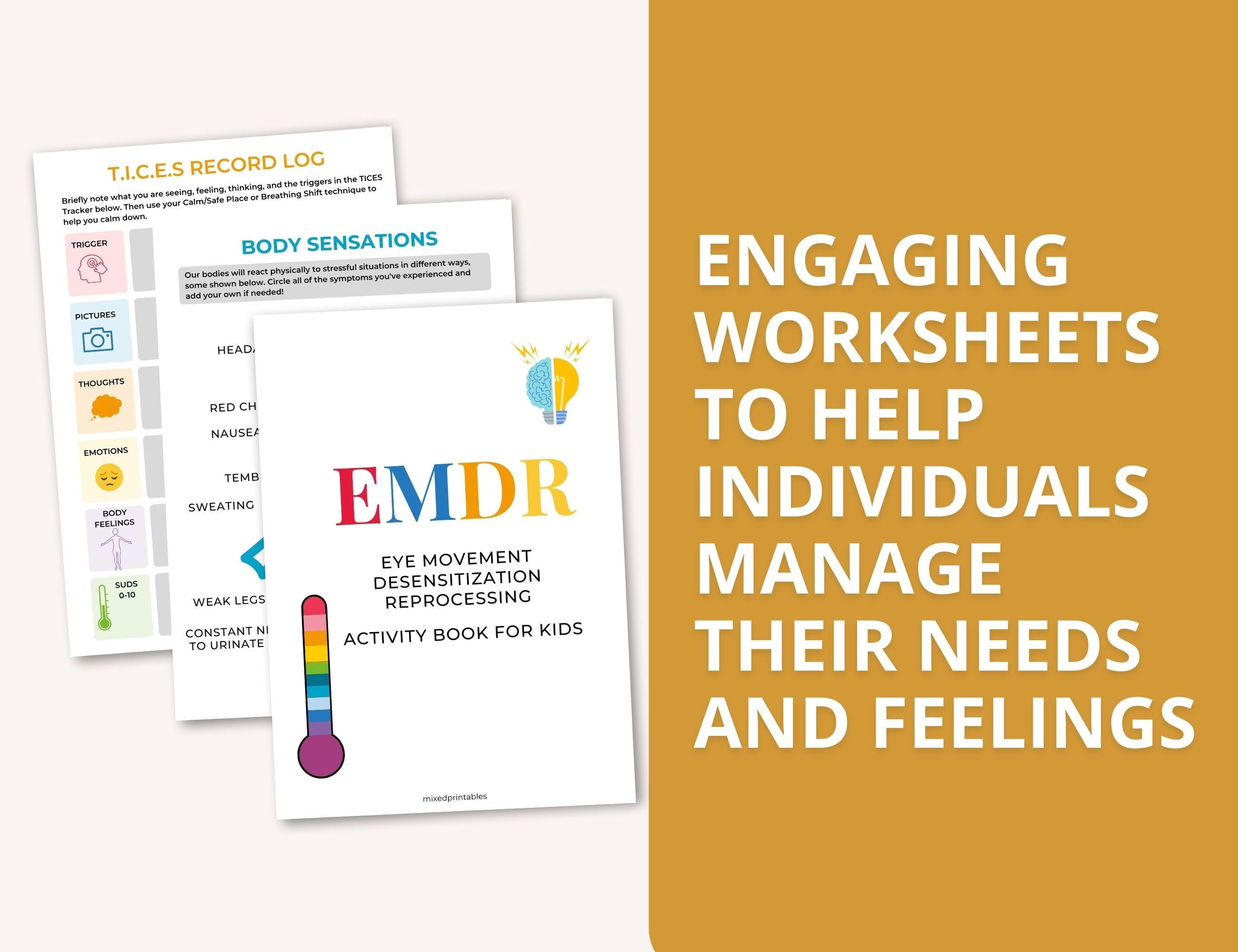 EMDR Workbook for Kids, Therapy Worksheets, EMDR Resources, EMDR ...