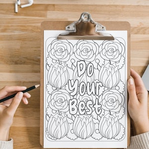 Printable Growth Mindset Coloring Pages Inspirational, Motivational ...