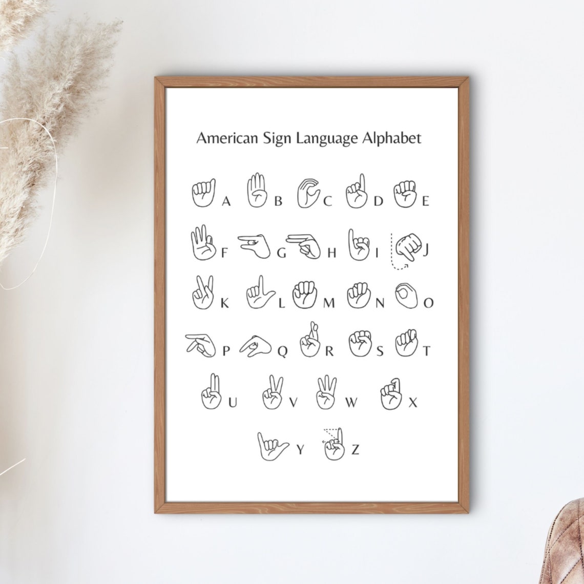 ASL Alphabet Poster, American Sign Language Poster, Printable ASL ...