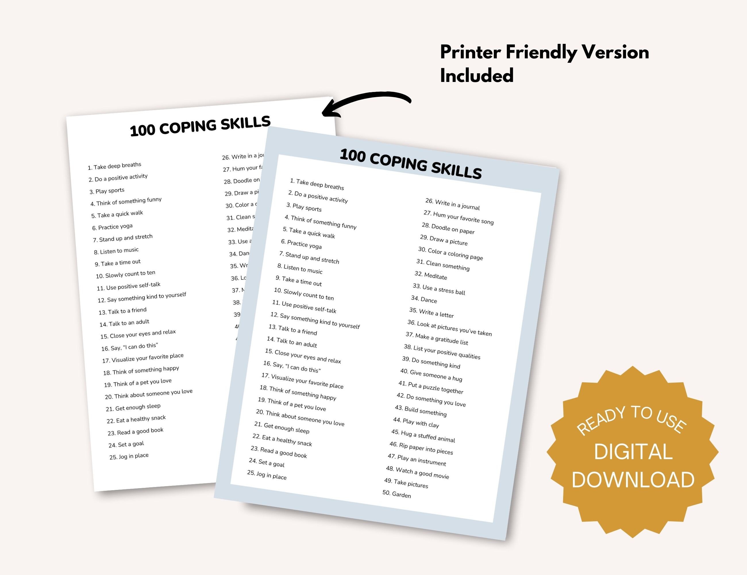 ADHD Play Therapy Worksheets for Kids & Teens | Printable Coping Skills ...