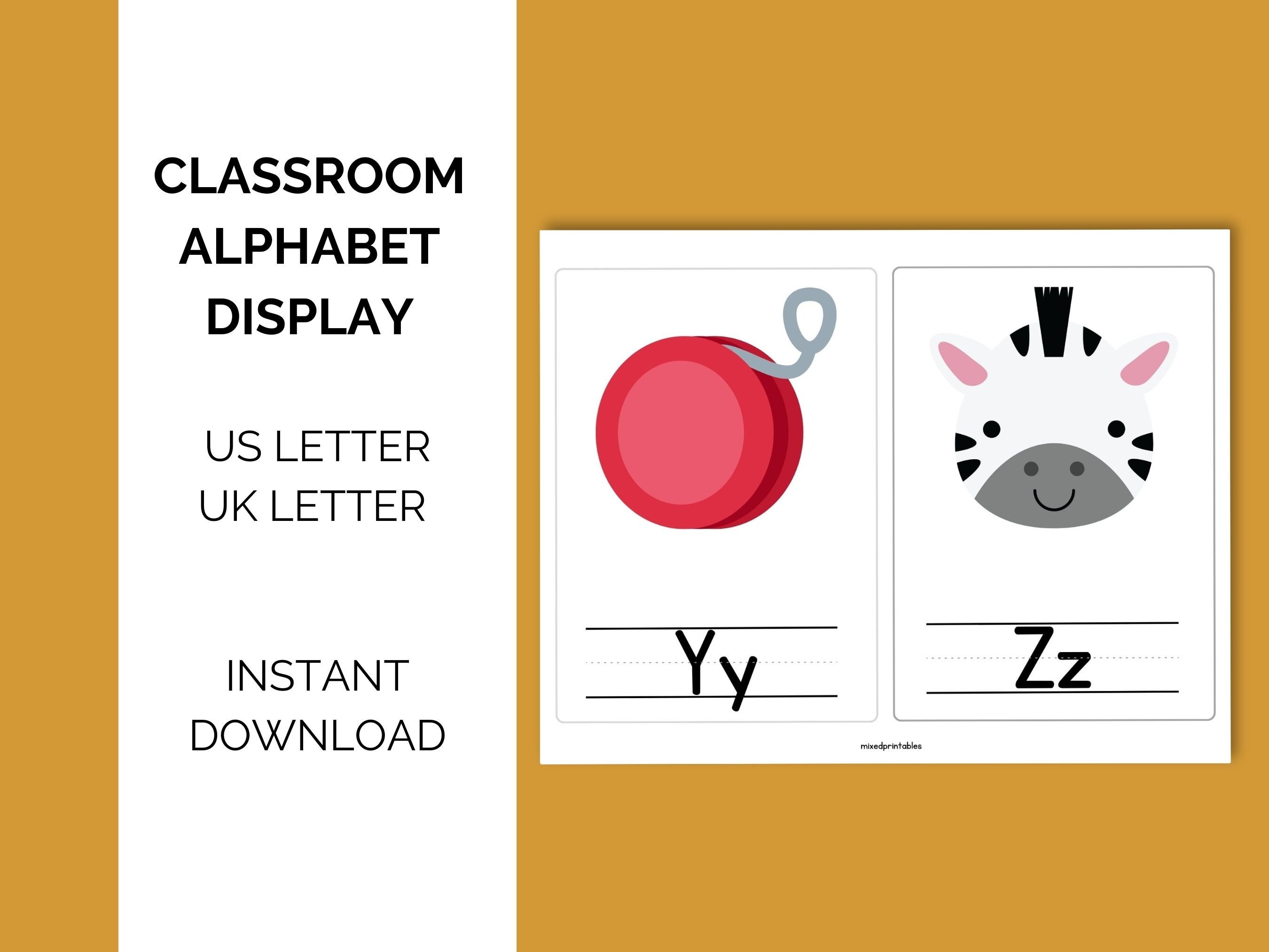 ABC Poster Pack Printable Classroom Alphabet Display - Etsy