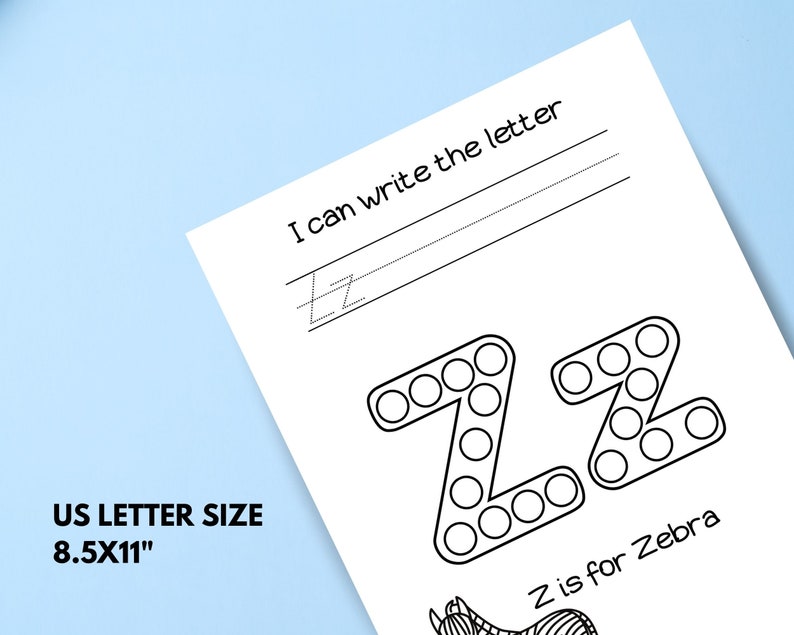 Kids Coloring Page, Dot Marker Coloring Pages, A-Z Dot Marker Coloring ...