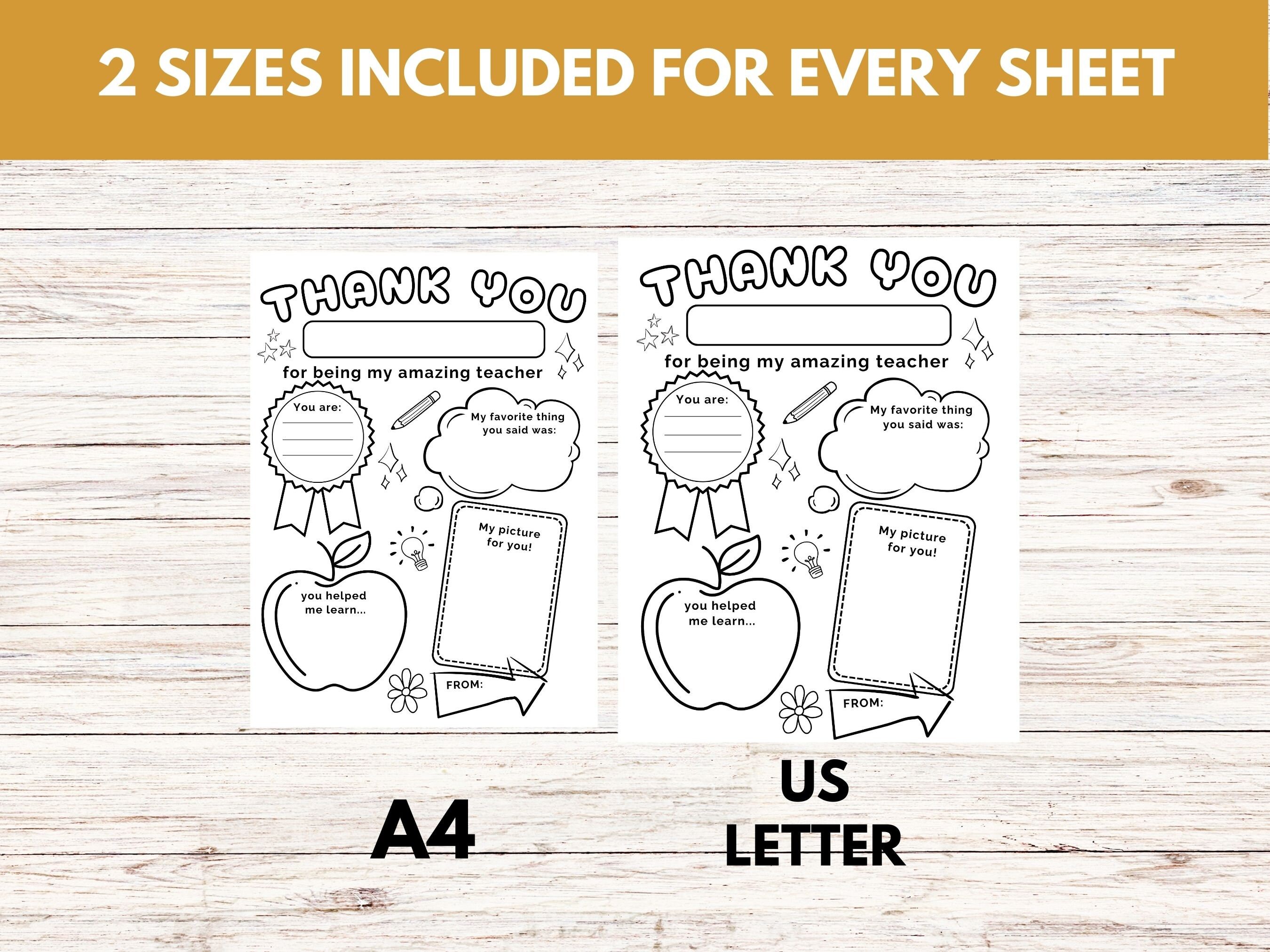 Teacher Appreciation Week Printable Teacher Appreciation Gift Thank You ...