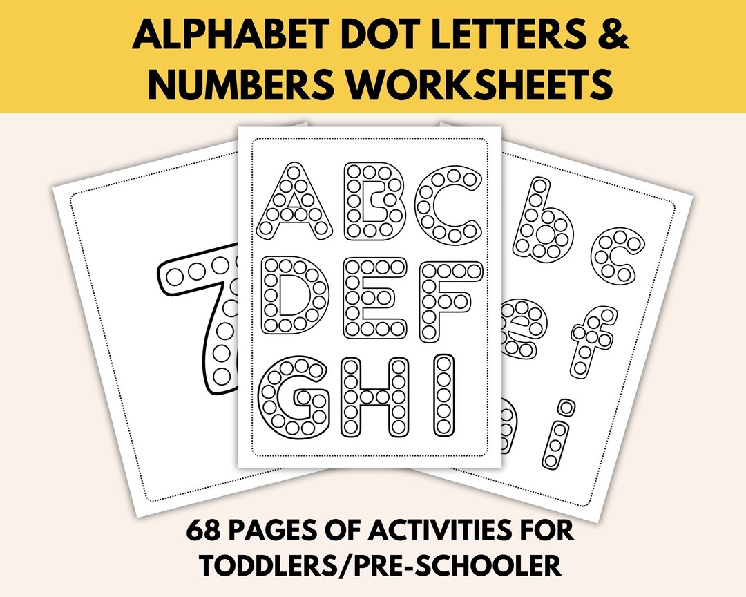 Kids Coloring Page, Dot Marker Coloring Pages, A-Z Dot Marker Coloring ...