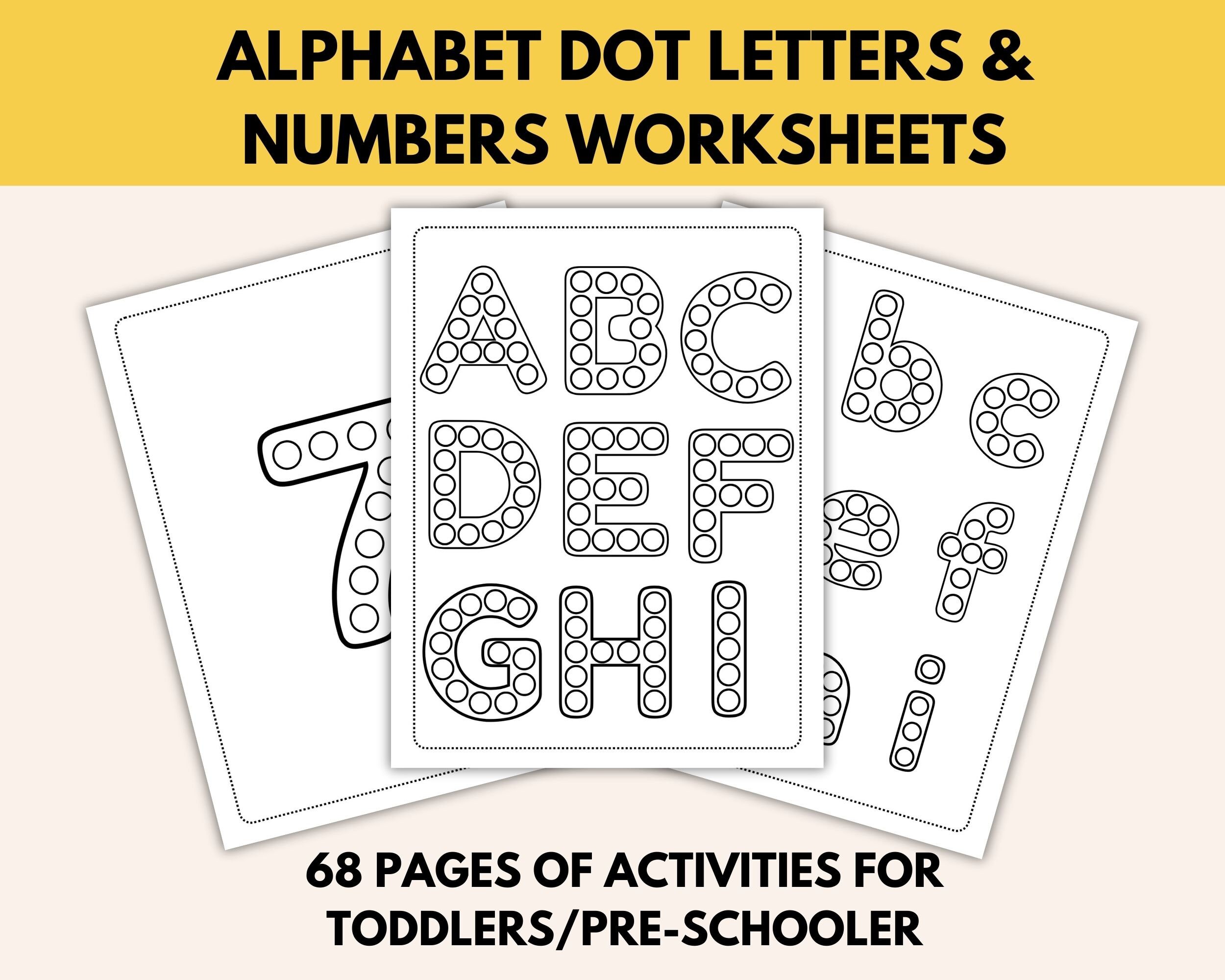 Kids Coloring Page, Dot Marker Coloring Pages, A-Z Dot Marker Coloring ...