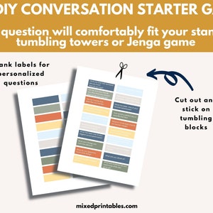 Jenga Conversation Starter Cards, Social Anxiety, Social Psychology ...