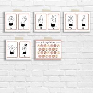 ASL Alphabet Printable, American Sign Language Alphabet ASL Flashcards ...