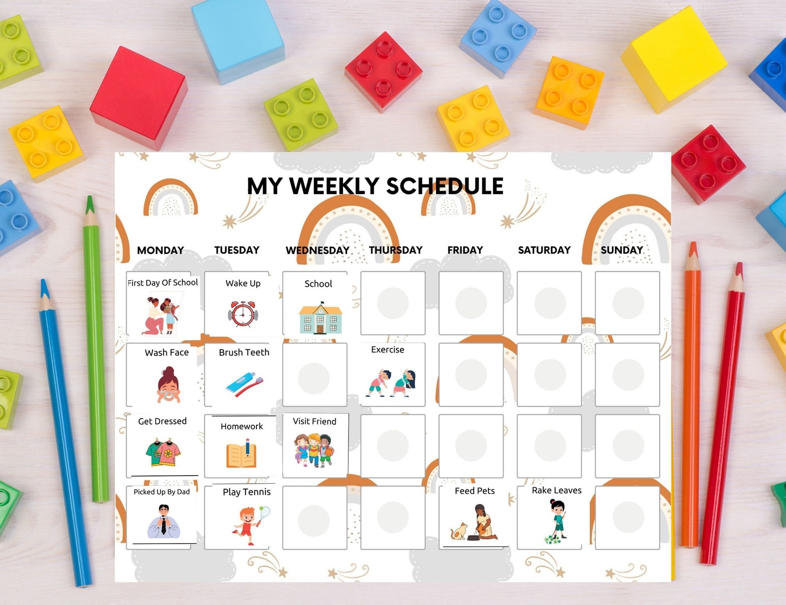 Boho Montessori Daily Routine Cards - 280 Printable Visual Schedules ...