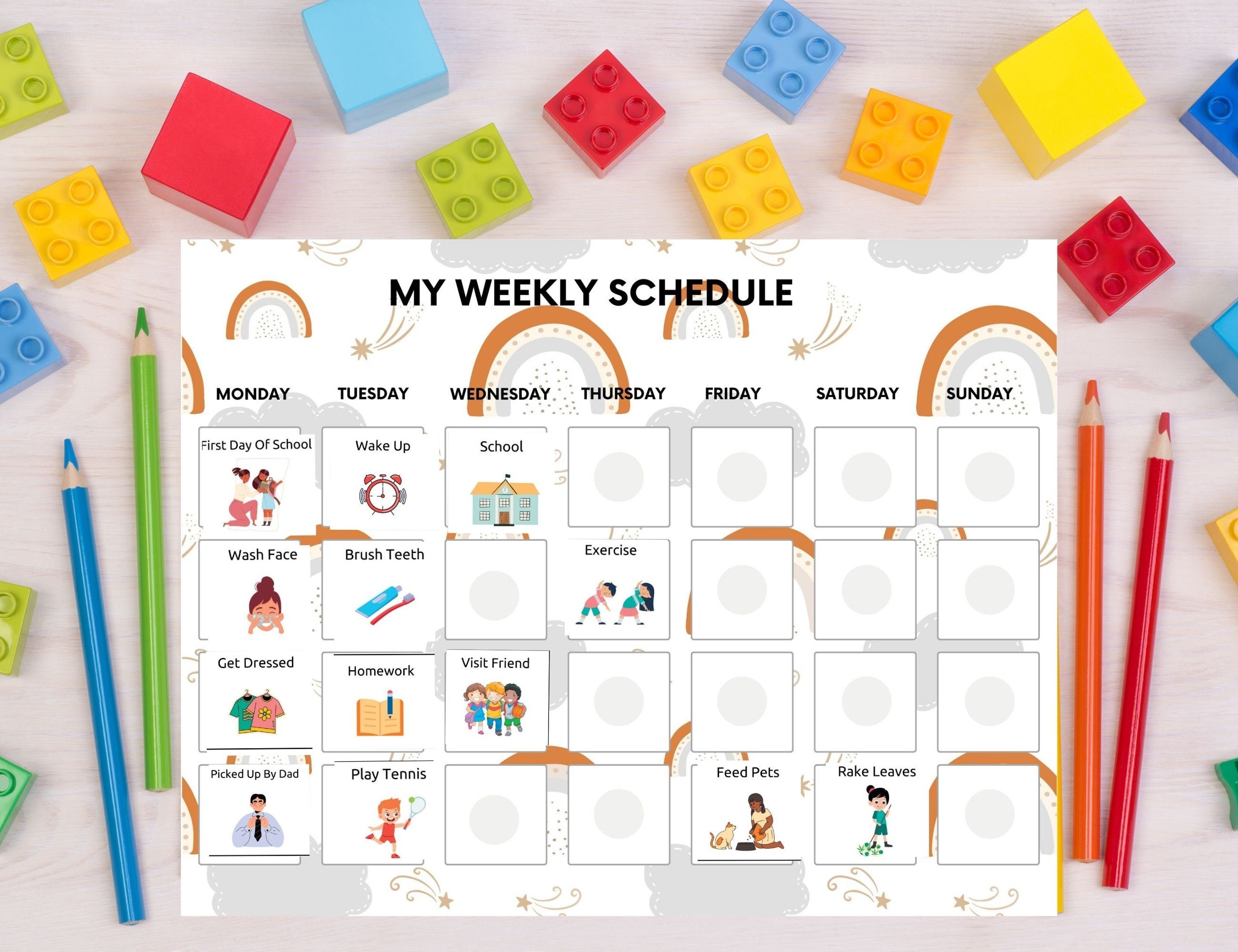 Boho Montessori Daily Routine Cards - 280 Printable Visual Schedules ...