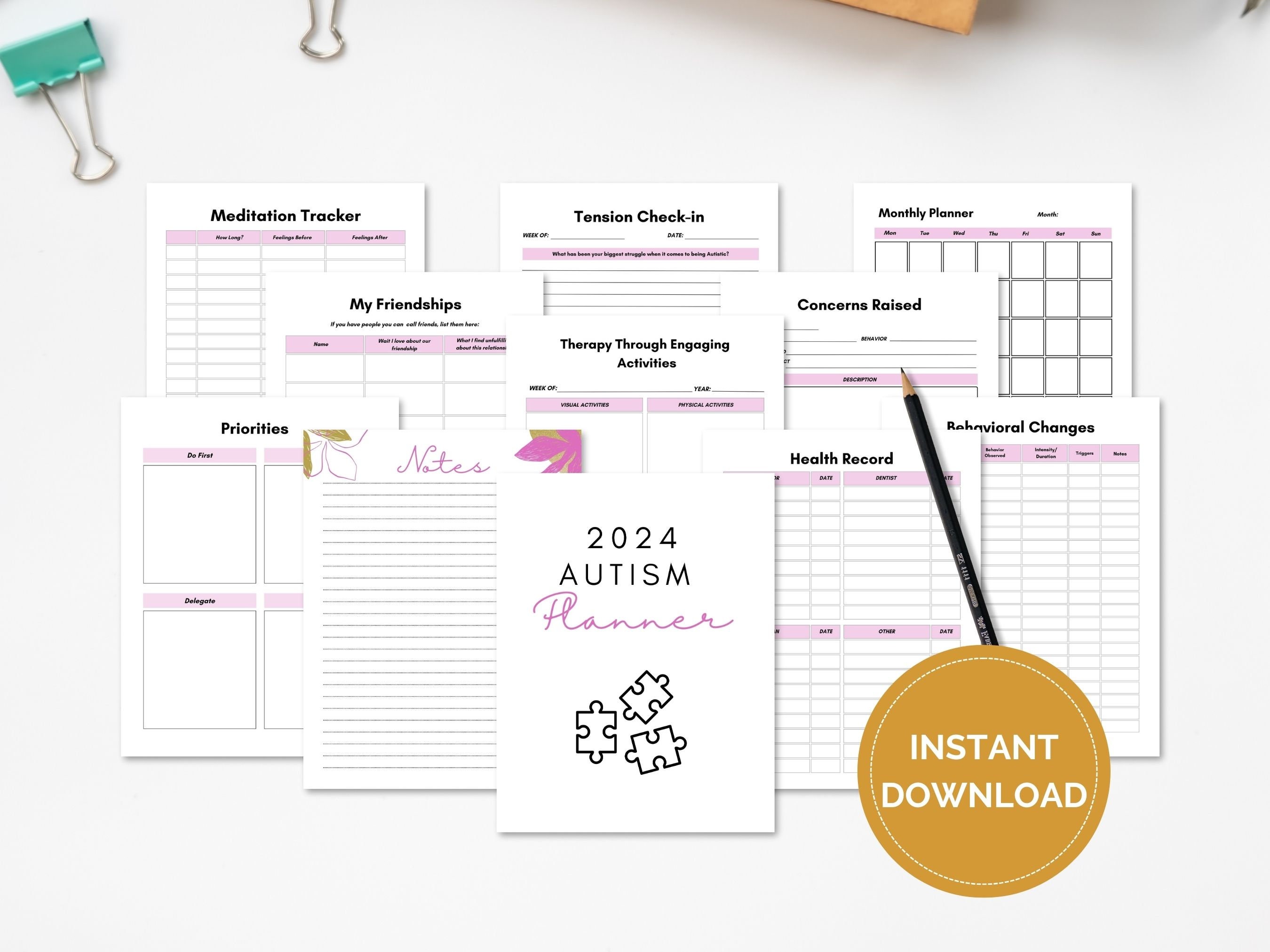 Autism Planner Self-improvement for Autistic Adults Planner Daily ...