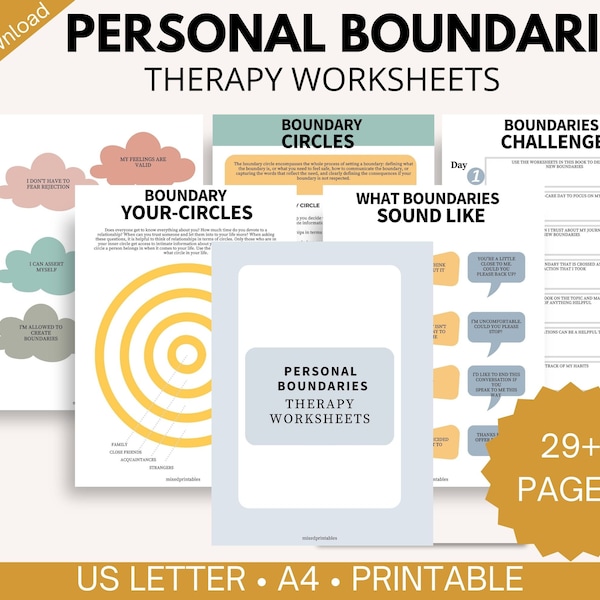 Setting Boundaries Worksheet - Etsy