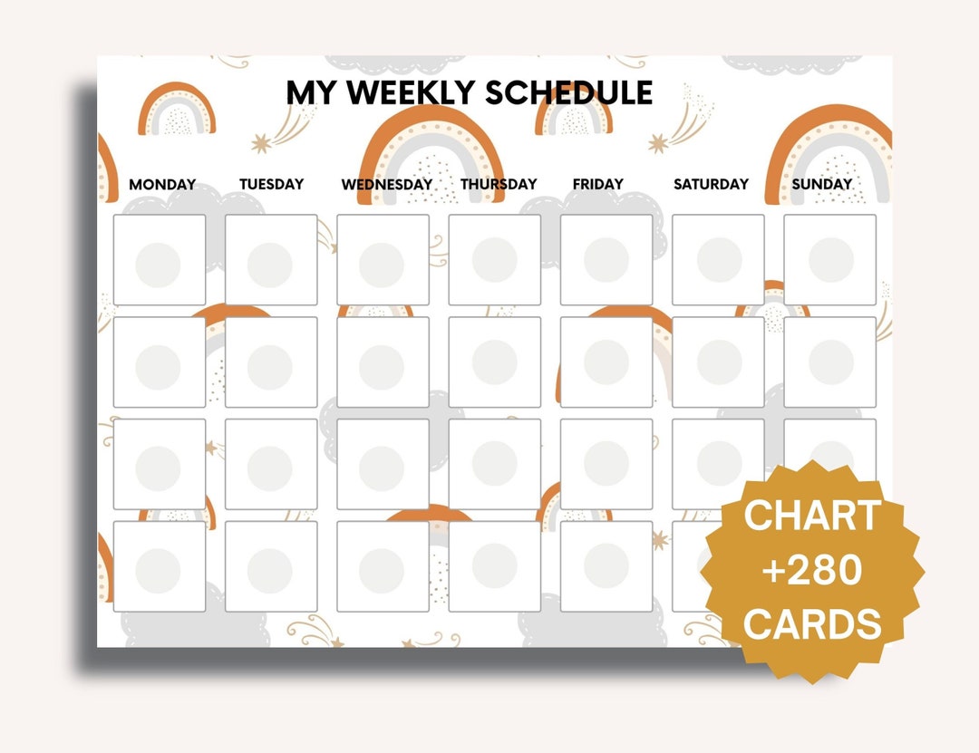 Boho Montessori Daily Routine Cards - 280 Printable Visual Schedules ...