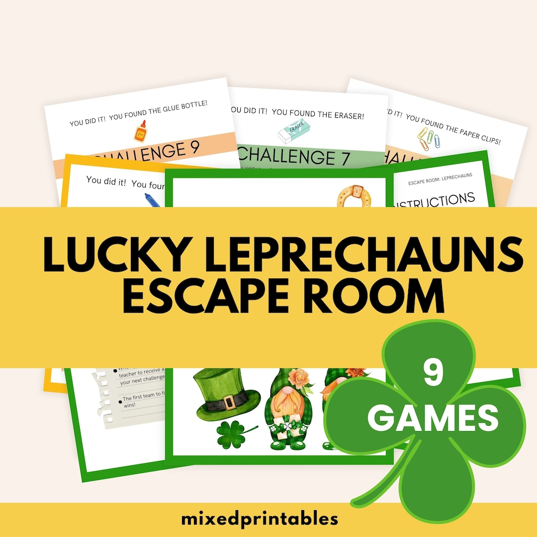 St Patricks Day Scavenger Hunt for Kids Leprechaun Treasure Hunt Teens ...