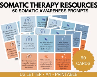 28 Somatic Therapy Coping Skill Cards for Nervous System Regulation ...