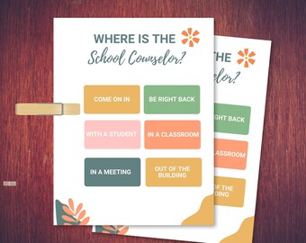 Where is the Counselor Office Door Sign - Etsy