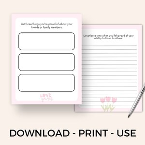 Well Being Tween Journal | Printable Self-care and Therapy Worksheets ...