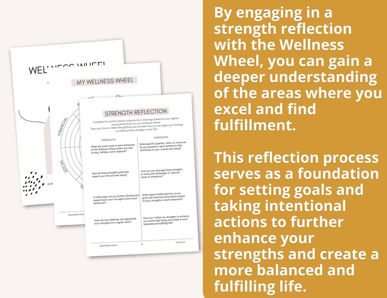 Wellbeing Wheel PDF, Life Wheel, Wellness Wheel, Self-reflection ...