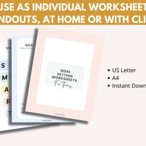 SMART Goals Worksheets for Teens Plan, Track, and Achieve Your Goals ...