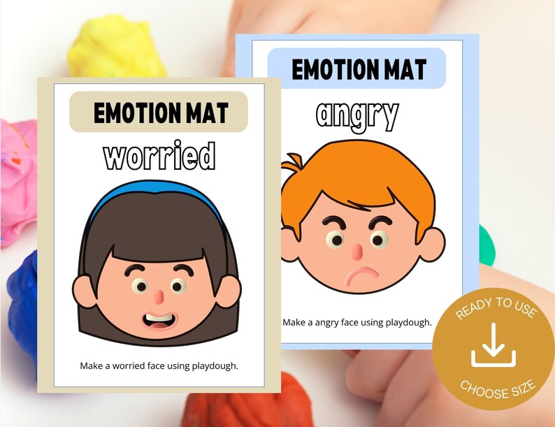 Feelings and Emotions Playdough Mats | SEL Fine Motor Activity ...