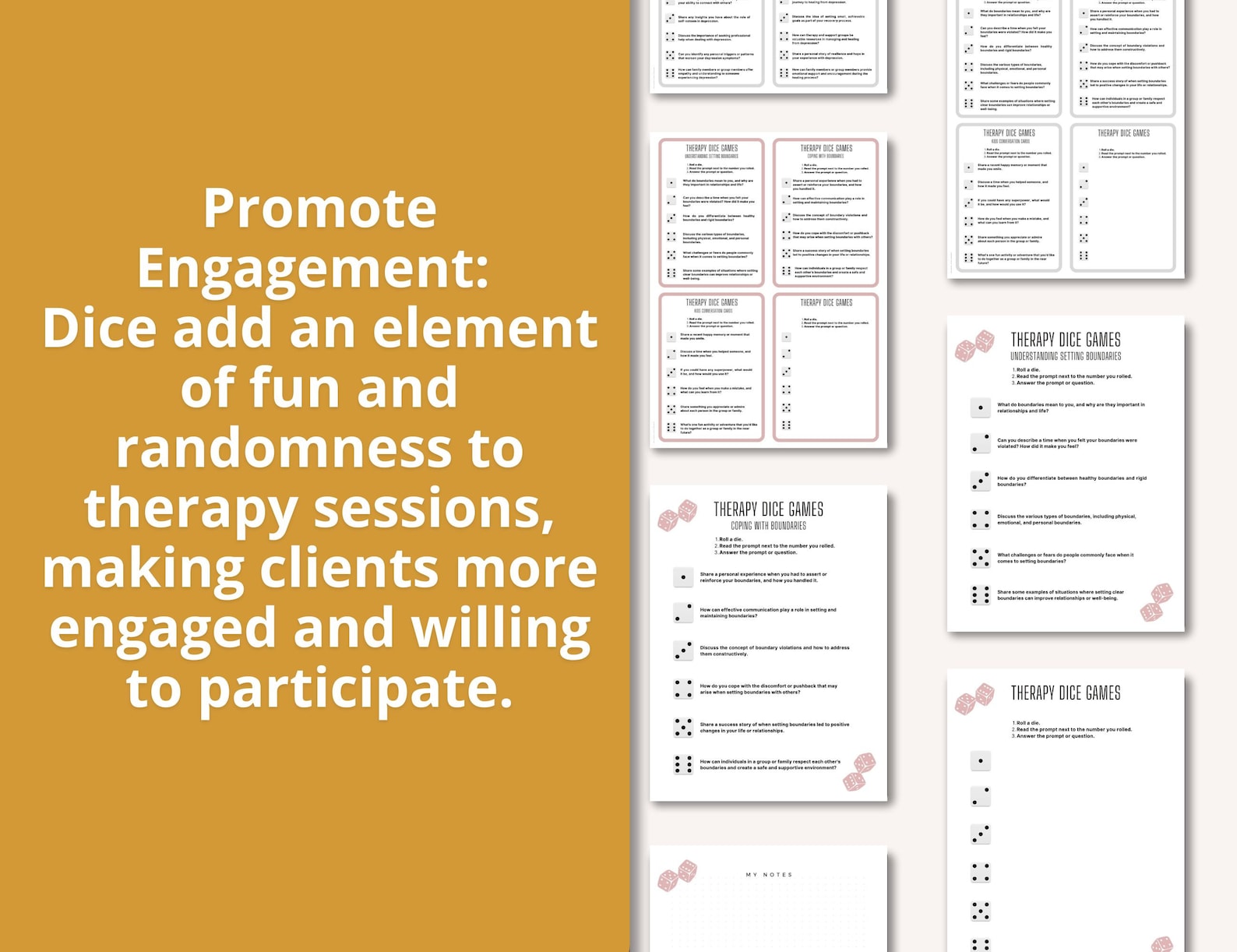 Therapy Dice Games: SEL Prompts for Kids & Teens (printable) - Etsy