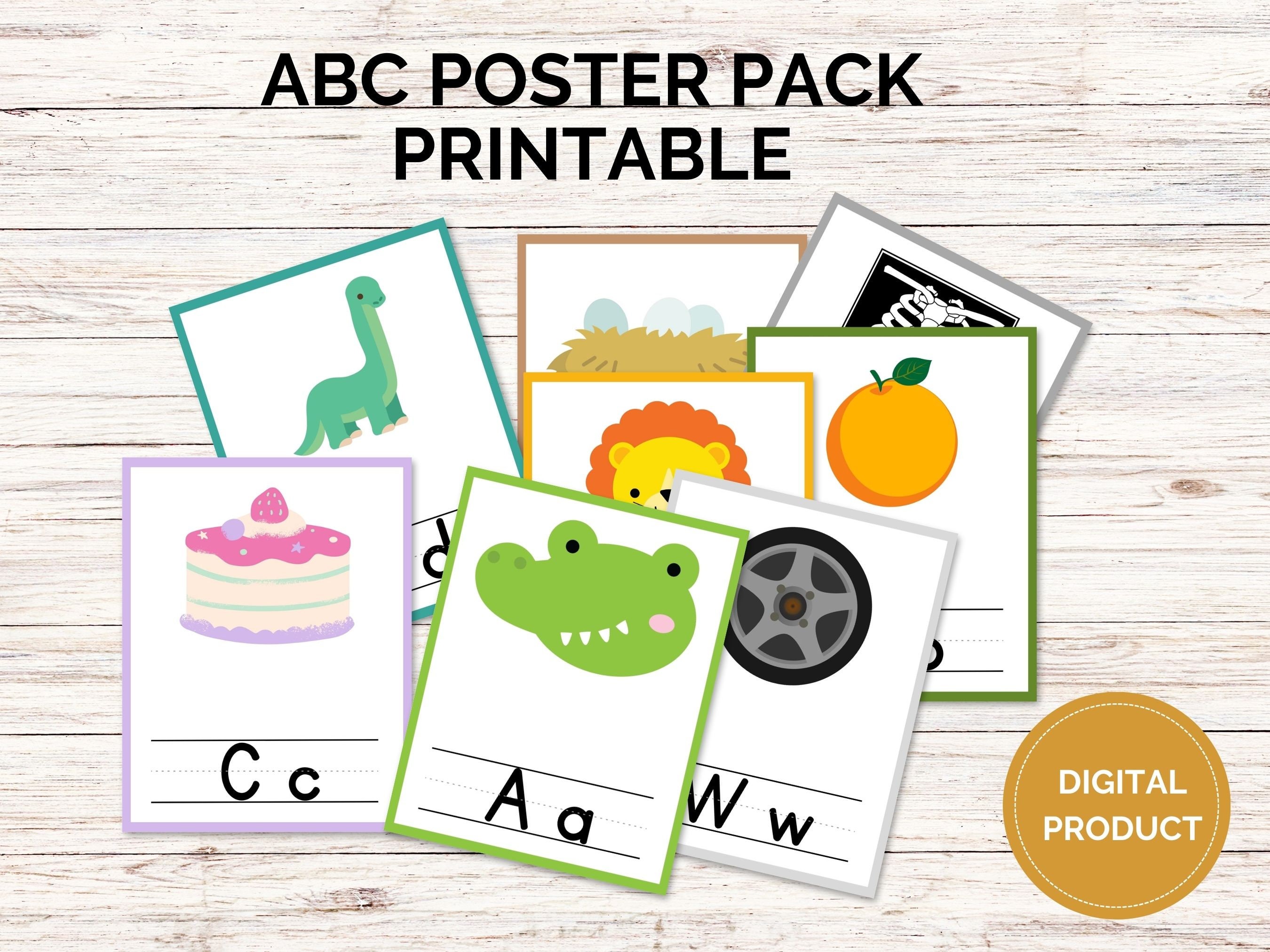 ABC Poster Pack Printable Classroom Alphabet Display - Etsy